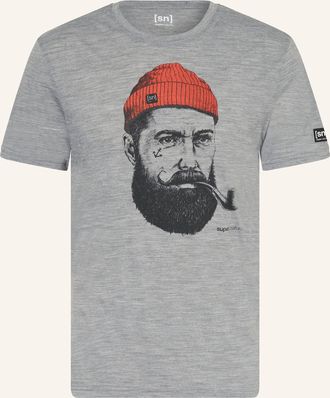 super.natural T-Shirt Sailor Mit Merinowolle grau