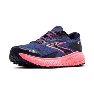Brooks Damen Divide 5 GTX Sneaker, Grey Blue/Pink/Lime, 40 EU