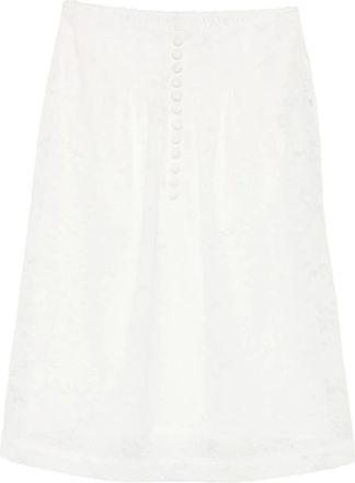Shushu/Tong Shushu/Tong, Femme, Jupes, Blanc, Taille: 34 FR Jupe midi taille haute