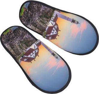 Generic Pantoufles De Voyage Phare C&ocirc;tier Des &Eacute;tats-Unis Antid&eacute;rapant Pantoufles En Coton L&eacute;gers Chaussons Pour Camping Int&eacute;rieur Homme M