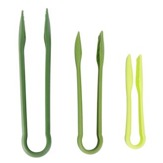 TOPBATHY 3st&uuml;cke Pp Kunststoff Lebensmittelzange in Verschiedenen Rutschfeste K&uuml;chenzangen F&uuml;r Brot Kuchen Salat Hitzebest&auml;ndig Und Langlebig F&uuml;r Party Buffet 