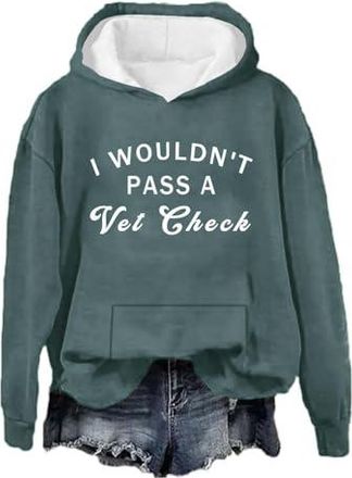 Generic I Wouldnt Pass A VetCheck Sweat &agrave; capuche &agrave; fermeture &eacute;clair pour femme (JN-1, XXL)