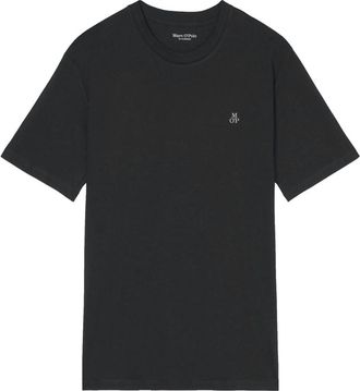 Marc O'Polo T-Shirt mit Rundhals und Label-Print, Regular Fit in