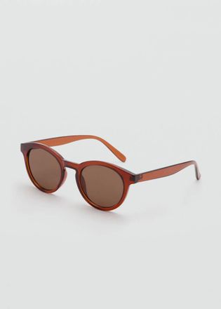 Mango Sonnenbrille mit rundem Gestell braun - Damen - Einheitsgr&ouml;&szlig;e - MANGO