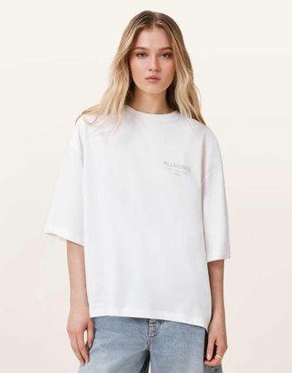 AllSaints Under Amelie - T-Shirt in Wei&szlig;