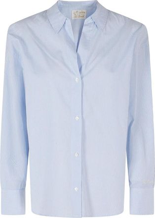 MC2 Saint Barth Femme, Blouses et Chemises, Bleu, Taille: 38 FR Cristal Shirt