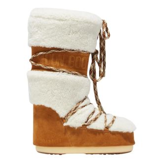 Moon Boot Femme, Chaussures, Brun, Taille: 39 EU Icon Cream Shearling Bottes