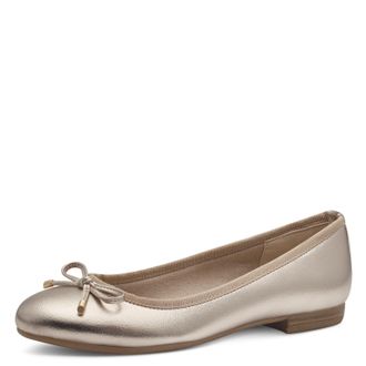Marco Tozzi Damen Ballerinas mit Schleife Vegan, Gold (Platinum), 40 EU
