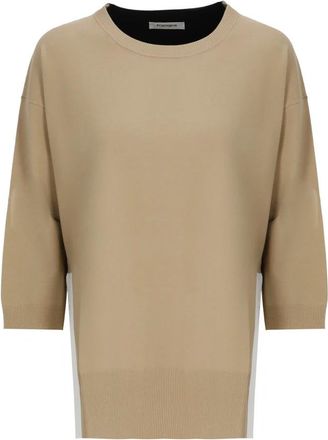 KANGRA Femme, Pulls, Beige, Taille: 36 FR Pull ras du cou