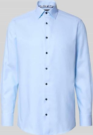 Olymp Regular Fit Business-Hemd in unifarbenem Design mit Kentkragen