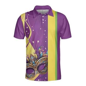 Generico Chemise de bowling vintage &agrave; manches courtes pour homme, style hawa&iuml;en, d&eacute;contract&eacute;, avec imprim&eacute; pour la plage, haut d&eacute;t&eacute;, coupe droite, violet, 5X-L