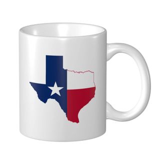 Generic Becher Tasse Texas Flagge Karte Trinkbecher Porzellantasse Lustig Bedruckt Tee Tasse, F&uuml;r Trekking, Tee, Kaffee, 330ml