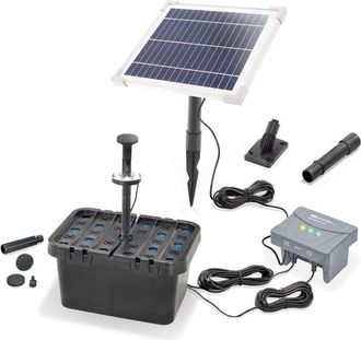 Esotec Solar Teichfilter-Set Profi 6/230 led Akku Teich-Filterpumpe 100950 - Esotec