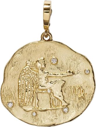Azlee pendentif Of The Stars Virgo en or 18ct à diamants