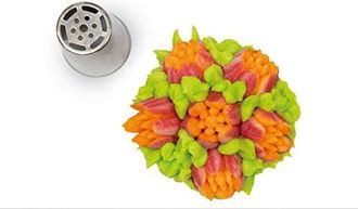 Silikomart Silikomart | Flower Tube 04, Mundstück aus Edelstahl für Sac a Poche, Loch für Blumendekorationen, Ø 22 mm