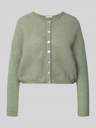American Vintage Relaxed Fit Strickjacke aus Woll-Mix mit Leinen-Anteil