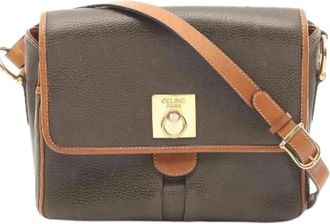 Celine Sac &agrave; bandouli&egrave;re en cuir Pre-owned - Femme - Pre-owned - Vert - Taille: ONE Size