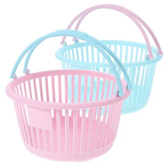 Holibanna Stapelbarer Kunststoffkorb Mit Griffen Kompakter Organizer F&uuml;r Badezimmer Und B&uuml;ro Bel&uuml;fteter Aufbewahrungskorb F&uuml;r Kleinigkeiten Vielseitiger Plastik