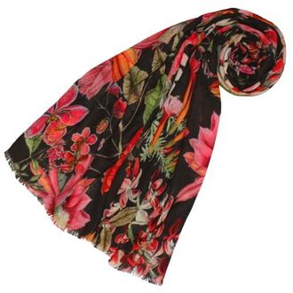 Lorenzo Cana Lorenzo Cana - &Eacute;charpe pashmina pour femme en laine douce de laine m&eacute;rinos agneau motif floral multicolore 70 cm x 180 cm 78660, color&eacute;, 70 x 180 cm