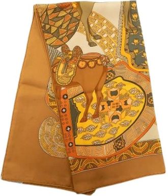 Herm&egrave;s Pre-owned The Art des Steppes Schal - - Pre-owned - Damen - Braun - ONE SIZE