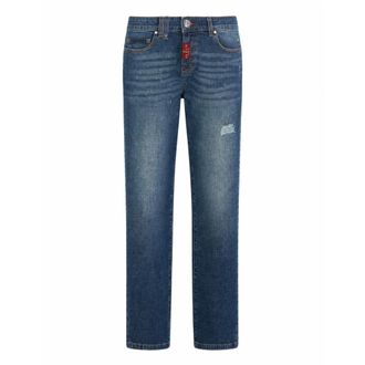Philipp Plein Homme, Jeans, Bleu, Taille: W32 Jeans Coupe Droite Supreme Fit Basic