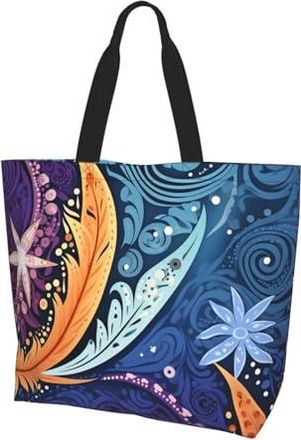 Generic Motifs Aborig&egrave;nes Sac A Main Femme L&eacute;ger Sacs De Courses Grand Sac Cabas Pour Travail Plage Shopping