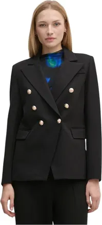 Gaud&igrave; Femme, Vestes, Noir, Taille: 42 FR Blazer &agrave; boutons d&eacute;coratifs