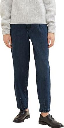 Tom Tailor 1040760 Jean Barrel Mom Fit, 10114-Clean Dark Stone Blue Denim, 36W x 28L Femme
