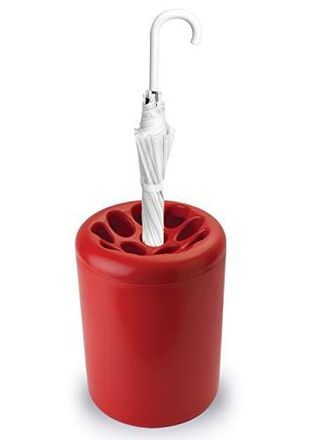 Qualy Qualy QL10084R Schirmst&auml;nder Lotus Root Kunststoff 26 x 26 x 35 cm, rot