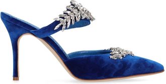 Manolo Blahnik Femme, Chaussures, Bleu, Taille: 35 1/2 EU Mules &eacute;l&eacute;gantes