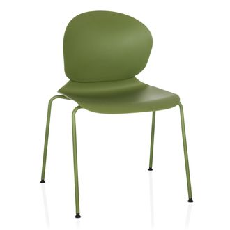 hjh OFFICE Besucherstuhl stapelbarer T36 VI Kunststoff Vierfu&szlig;stuhl, pflegeleichter Stuhl Stapelstuhl, Gr&uuml;n