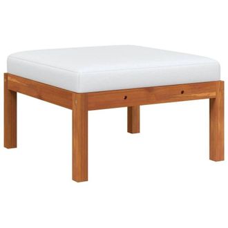 vidaXL Vidaxl - Repose-pied de jardin avec coussin Bois dacacia massif
