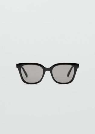 Mango Lunettes de soleil monture carr&eacute;e noir - Femme - Taille unique - MANGO