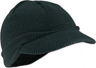 Mil-Tec Miltec Bonnet Watch Us avec Visi&egrave;re Laine Noir OneSize