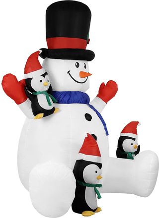 Generico Weihnachtsdekoration, aufblasbar, 210 cm, bunte RGB-LED-Lichter, eingebauter explosiver Bildschirm, wasserdicht, aufblasbar, Dekoration f&uuml;r den Innenh