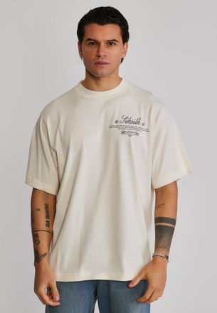 Siksilk Herren Ecru Graphic T-Shirt XL