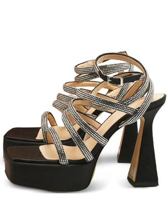 Mach & Mach Sydney Plateau-Sandalen mit Absatz - Schwarz