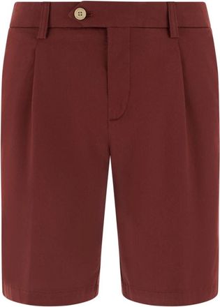 Boggi Milano Homme, Shorts, Rouge, Taille: L Bermuda Stretch en Coton et Tencel