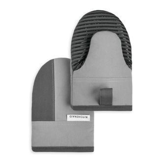 KitchenAid Kitchen Aid Beacon Mini Oven Mitt Set, 5.5x8, Cool Grey/Contour Silver 2 Count