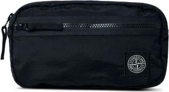 Stone Island Homme, Sacs, Noir, Taille: ONE Size Sac Banane &agrave; Motif Logo