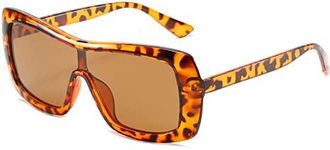 Generic Lunettes de soleil tendance couleur bonbon à grande monture pour hommes et femmes (couleur : C, taille : moyen) 2026