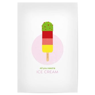 artboxONE Poster 30x20 cm Typografie EIS am Stiel - Kaktuseis - Bild EIS EIS EIS am Stiel