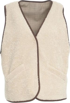 8pm 8Pm, Femme, Vestes, Beige, Taille: 38 FR Gilet en fausse fourrure beige Sophie