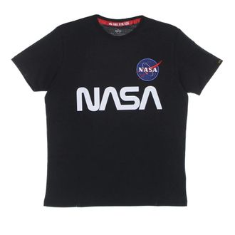 Alpha Industries Homme, Tops, Bleu, Taille: XL T-shirt Nasa R&eacute;fl&eacute;chissant Bleu