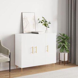 vidaXL Buffet blanc 90x34x80 cm bois ding&eacute;nierie