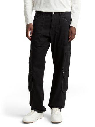 Tom Tailor Herren 1048862 TTWAYLEN Relaxed Cargo Jeans, 10273-Dark Stone Black Denim, 29W / 32L