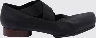 Uma Wang Ballerines Mary Jane en cuir vieilli &agrave; bout carr&eacute;