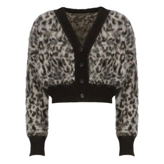 D.exterior Femme, Pulls, Gris, Taille: 38 FR Cardigan en alpaga et laine