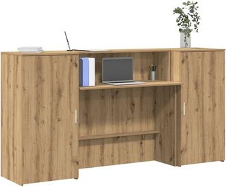 vidaXL Bureau réception chêne artisanal 200x50x103,5cm bois ingénierie vidaXL