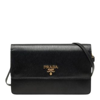 Prada Pre-owned Vitello Move Schultertasche - - Pre-owned - Damen - Schwarzk - ONE SIZE
